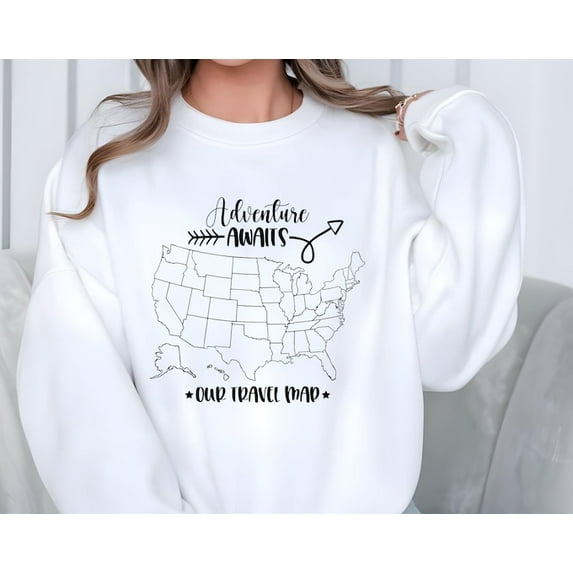 50 States Sweatshirt, Usa Traveler, Family Road Trip Hoodie, United ...