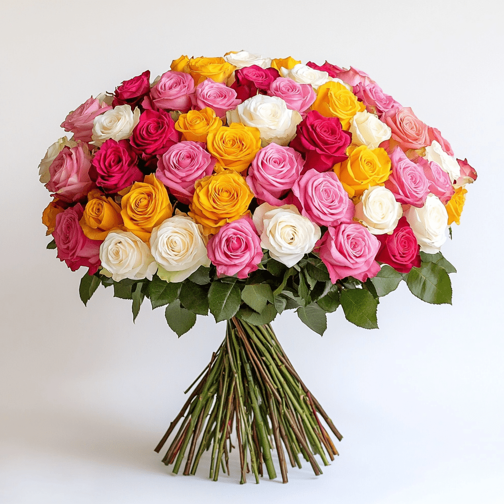 50 Stems of Assorted Roses- Beautiful Fresh Cut Flowers- Next Day ...