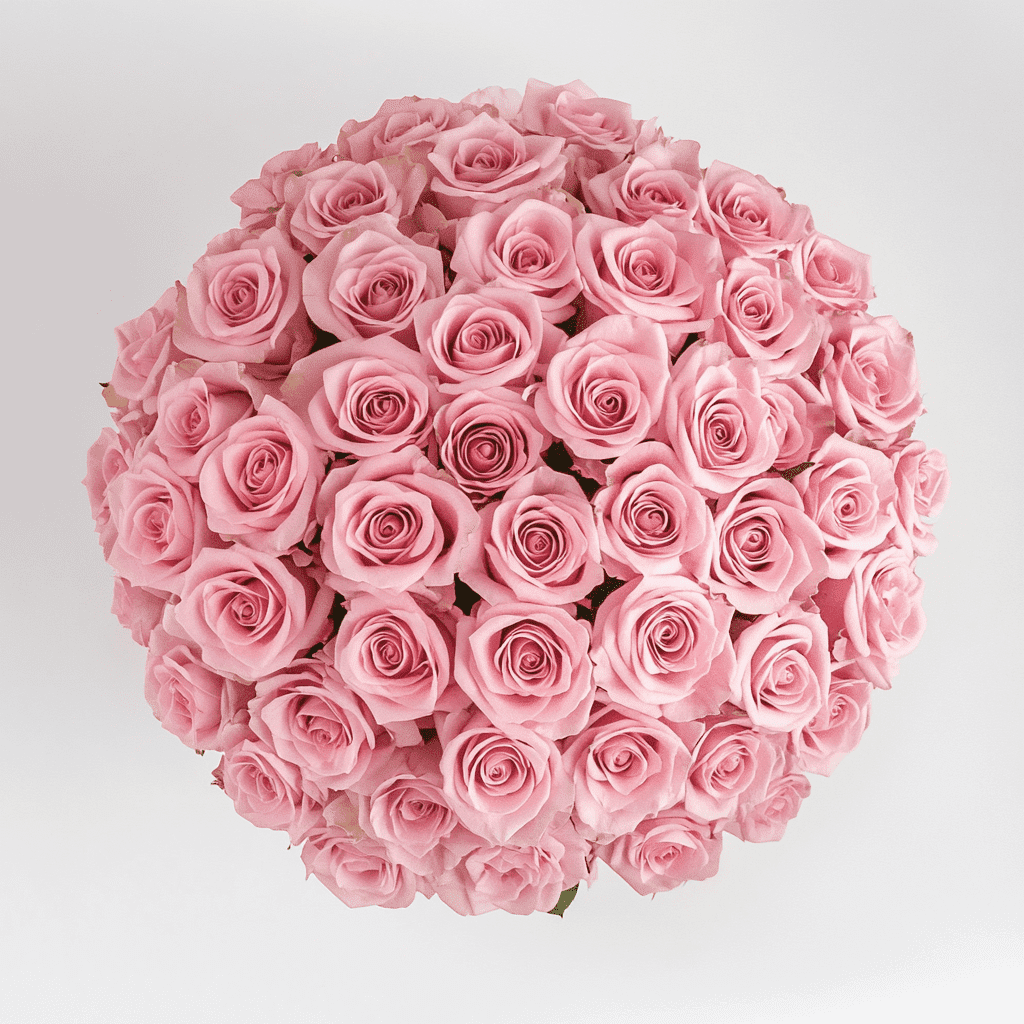 Walmart's Freshly Cut 50 Stems of Assorted Pink Roses Bouquet- Real ...