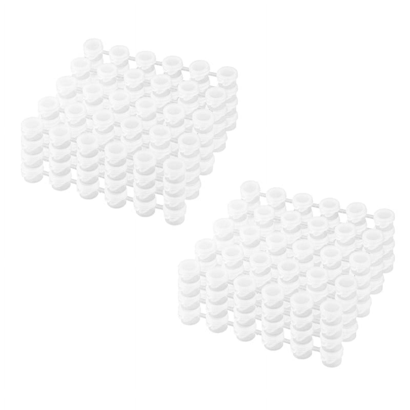 50 Strips Empty Paint Pots Strips Mini Clear Storage Containers ...