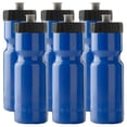 50 Strong Reusable Pack, 6 Blue Sports Squeeze Water Bottles, 22 oz ...