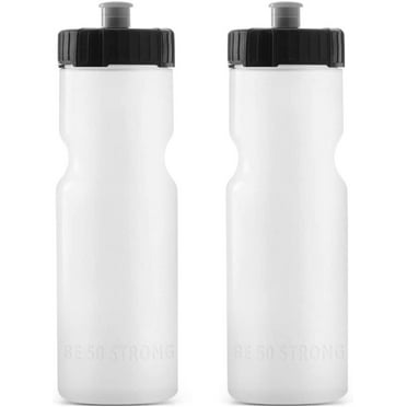 50 Strong Black Sports Squeeze Water Bottles - Set of 6 - Team Pack ...