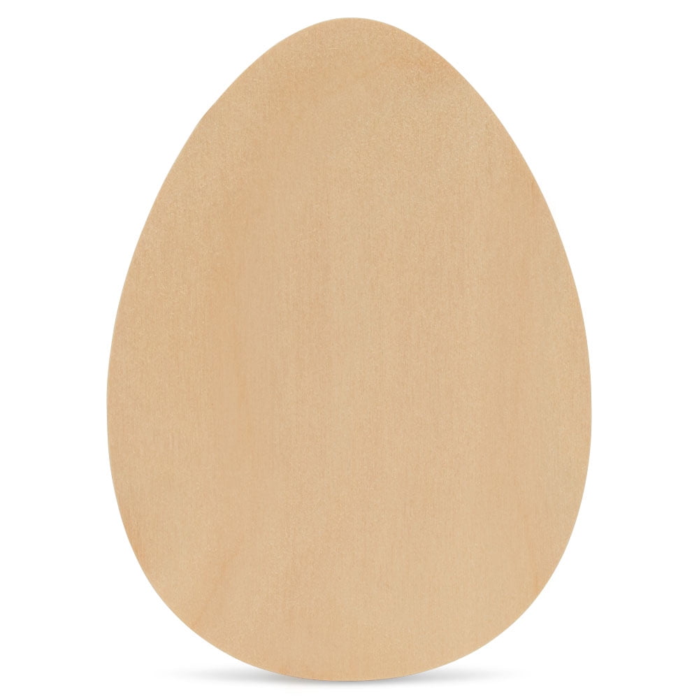 50 Sturdy Large Wooden Egg Cutout 18 x 12 inch, Pre-Sanded Egg Shaped ...