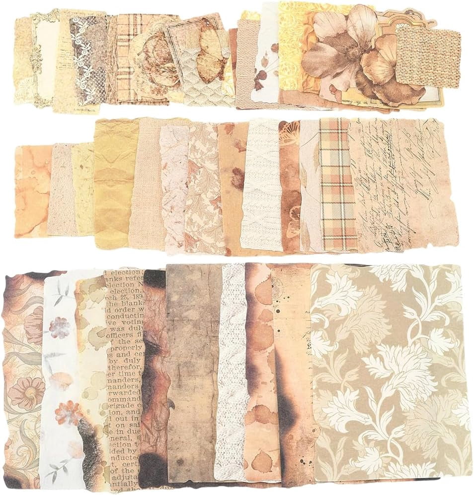 50 Styles 100 Sheets Scrapbook Stationery Paper Collage Paper Packs ...