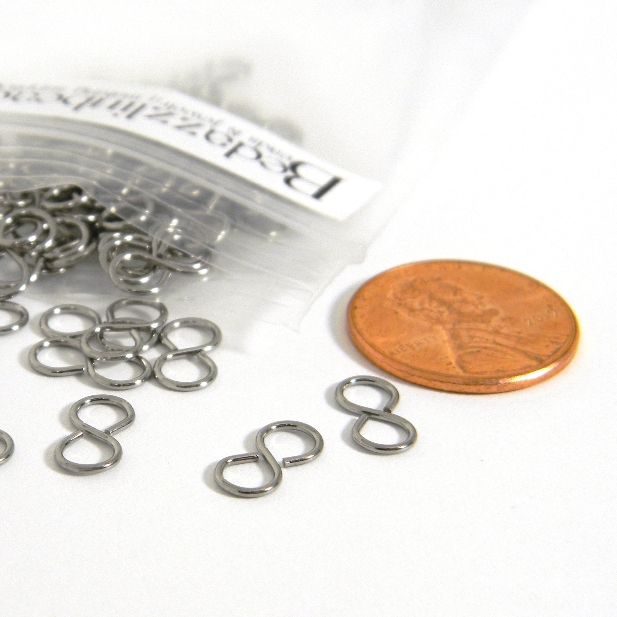 50 Surgical Grade 304 10mm x 5mm Stainless Steel Metal Figure 8 Wire ...