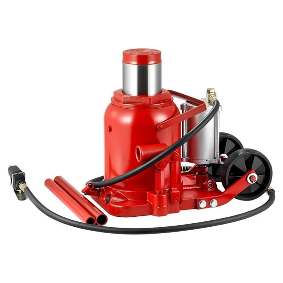 50-Ton (110231.5 lbs) Air Hydraulic Bottle Jack with Manual Pump, 10.4 ...