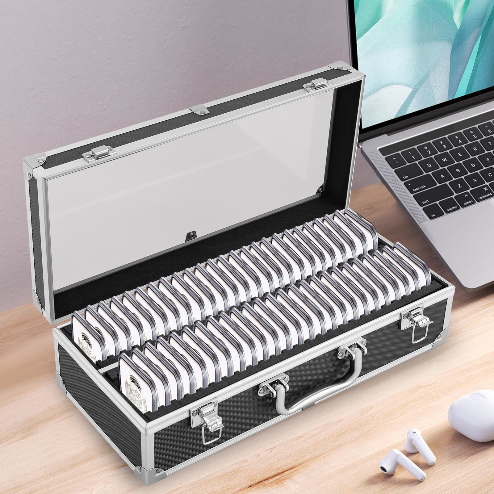50 Universal Coin Slab Storage & Display Box, Coin Collector for ...