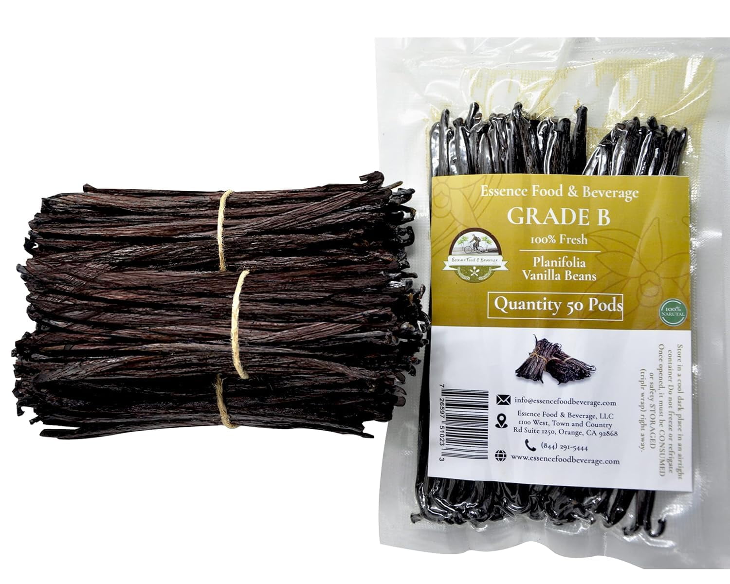 50 Vanilla Beans Bulk Grade B for Making Vanilla Extract, Vanilla Beans ... 50 Vanilla Beans Bulk Grade B for Making Vanilla Extract, Vanilla Beans ...