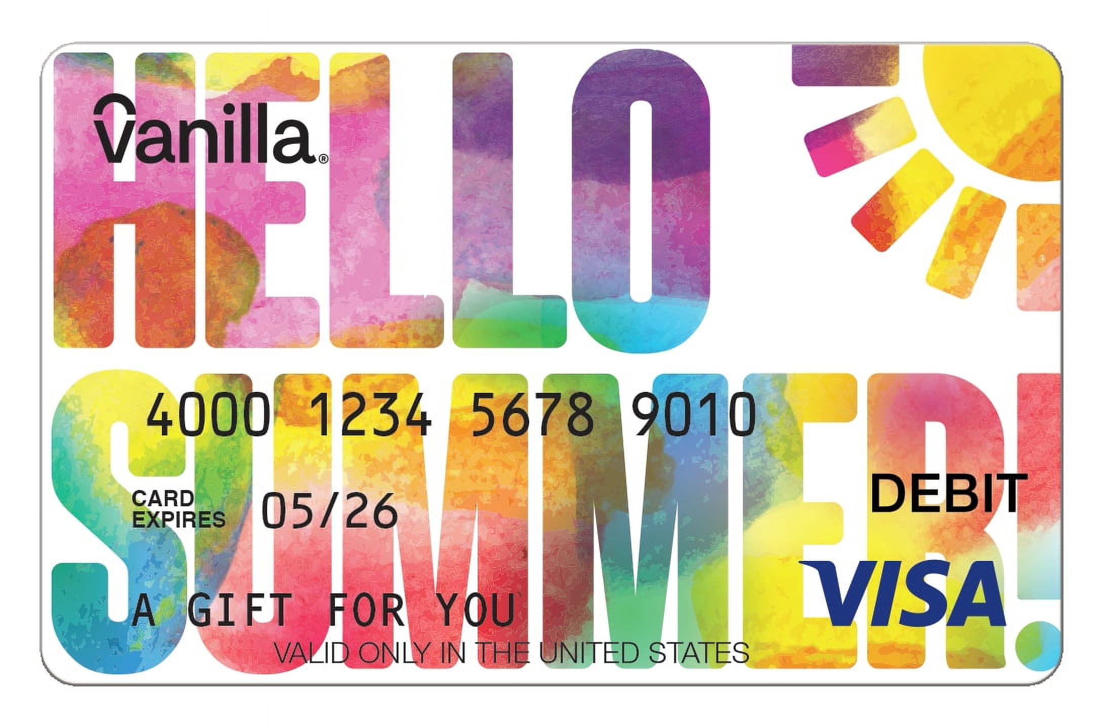 $50 Vanilla® Visa® Hello Summer eGift Card (plus $3.94 Purchase Fee ... $50 Vanilla® Visa® Hello Summer eGift Card (plus $3.94 Purchase Fee ...