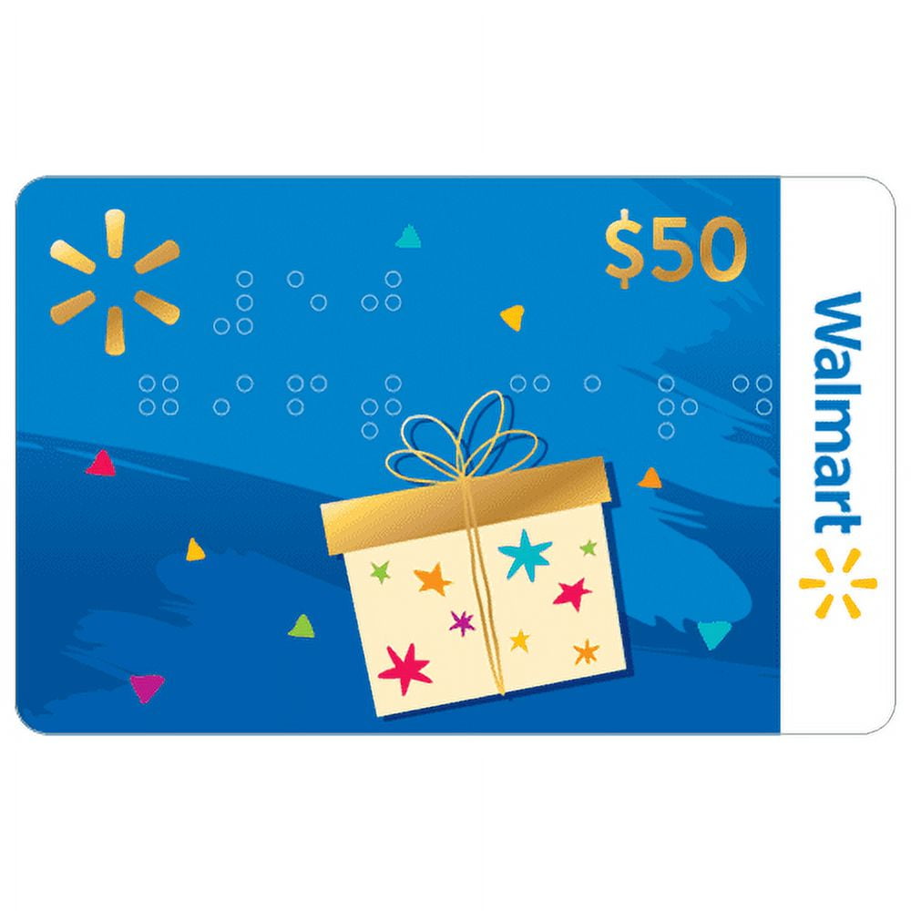 $50 Walmart Braille Gift Card - Walmart.com