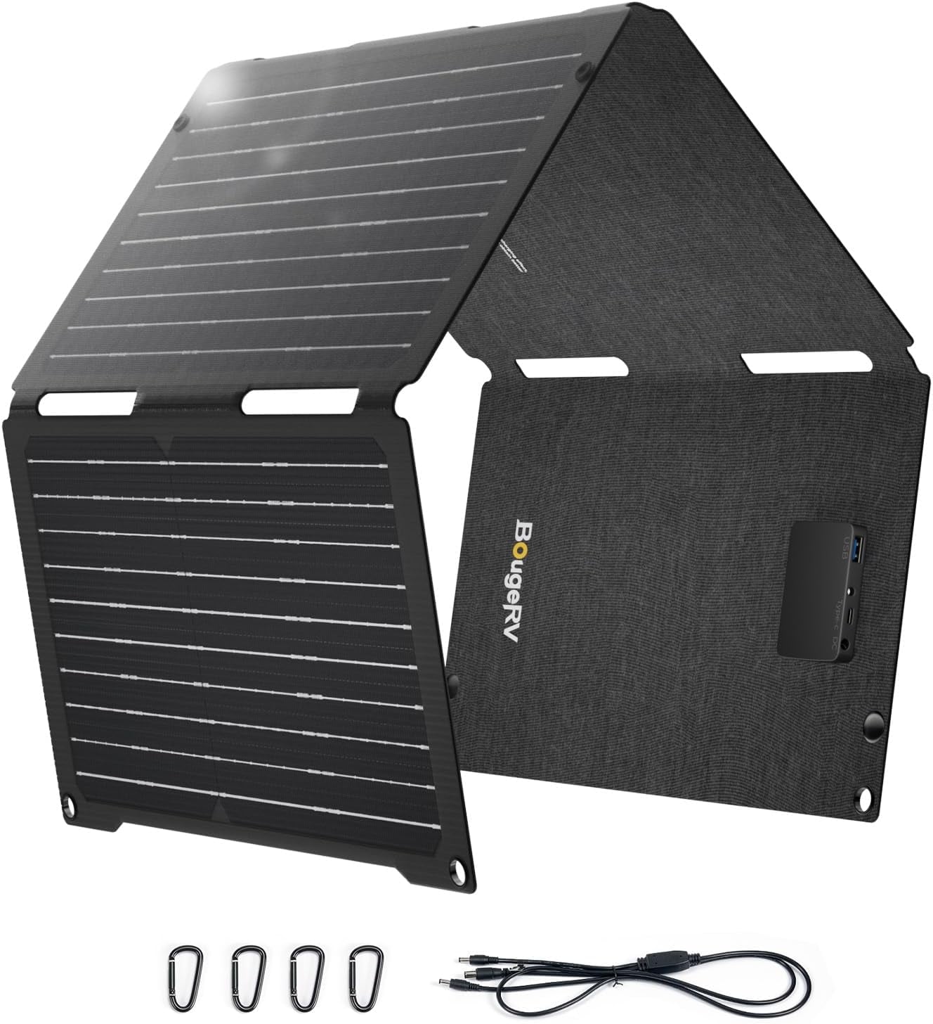 50 Watt Fiberglass Portable Solar Panel for JuiceGo 240 Power Station ...
