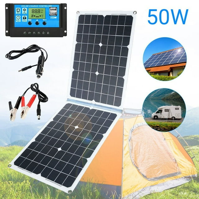 50 Watt Solar Panel Starter Kit,DFITO 18 Volt High Efficiency ...