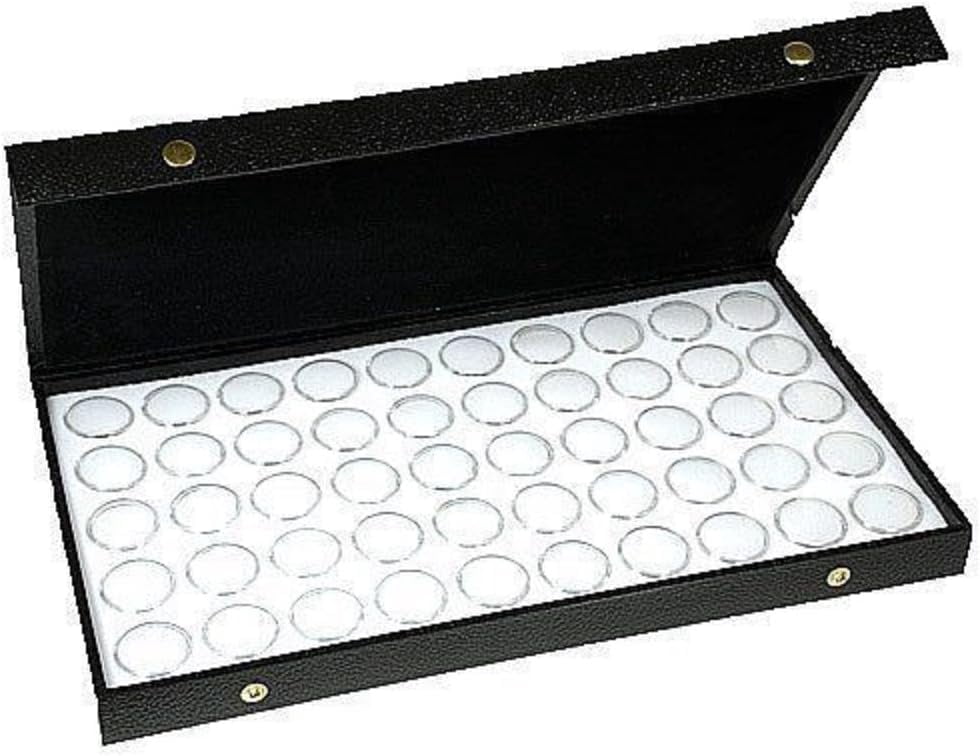 50 White New Gem Jars Display Case Gemstone Storage Container Organizer ...