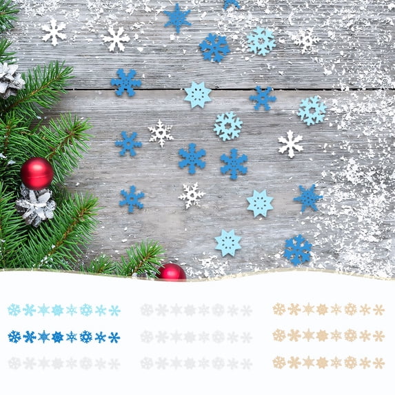 50 White Plastic Snowflake Christmas Tree Ornaments | Glitter Snowflake ...