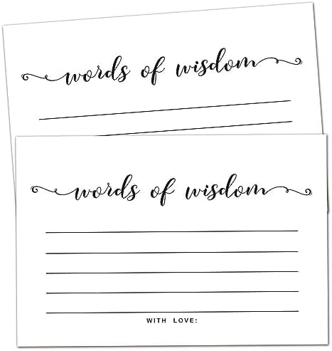 50 Words of Wisdom Advice Cards, Advice and Wishes Cards-Marriage or Wedding Advice Cards-Well ...