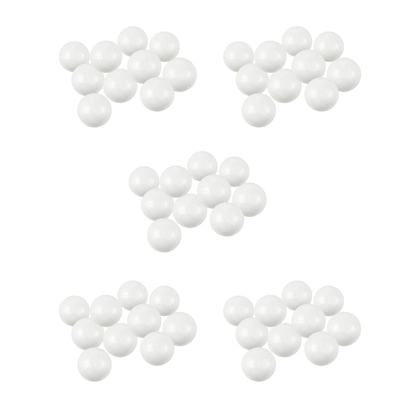 50 X Modelling Craft Polystyrene Foam Ball Sphere 6cm---White - Walmart.com