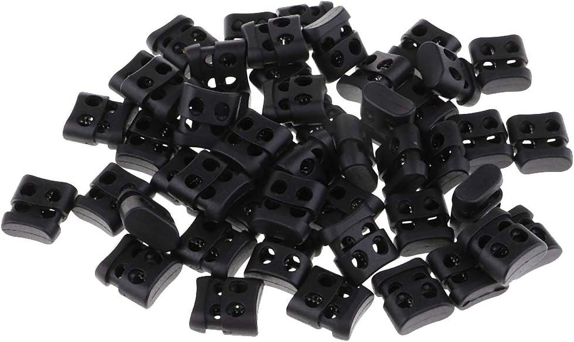 50 X Plastic Double Hole Cord Locks End Fastener - Walmart.com