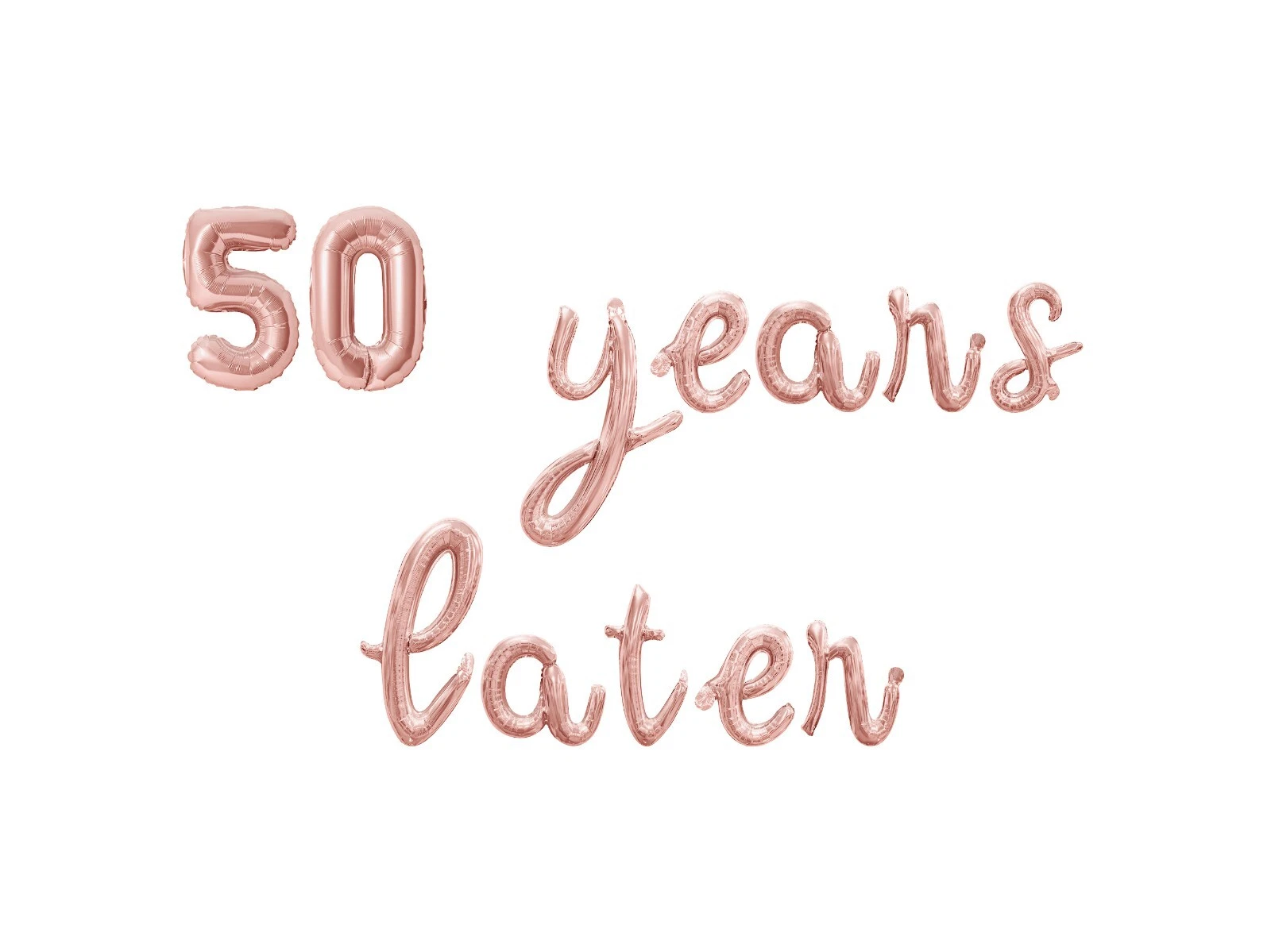 50 YEARS LATER Cursive Letter Balloon Banner - 50th Anniversary Party ...