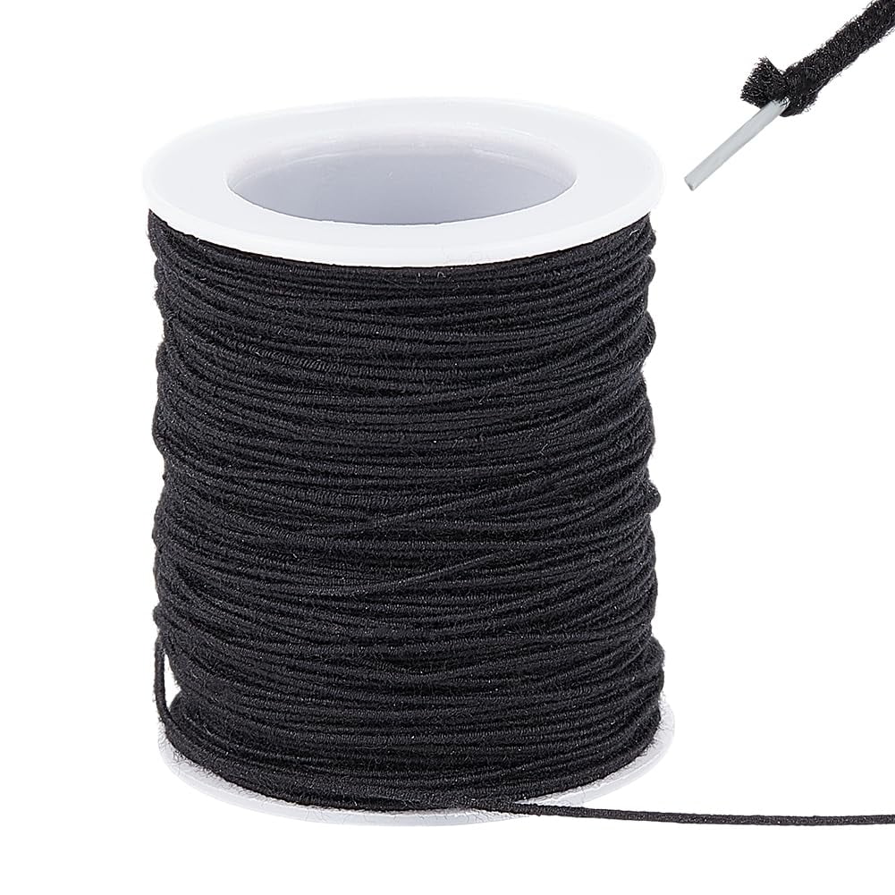 50 Yards/45.7m Black Wire Cotton Covered Cloth Covered Stem Floral Wire ...