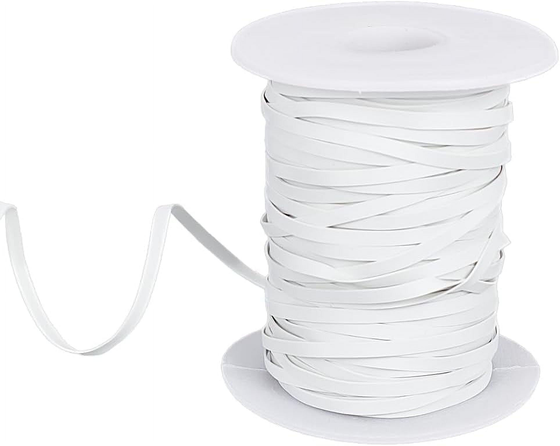 50 Yards/45.7m Rubber Swimwear Elastic Band for Sewing 3mm Wide White ...