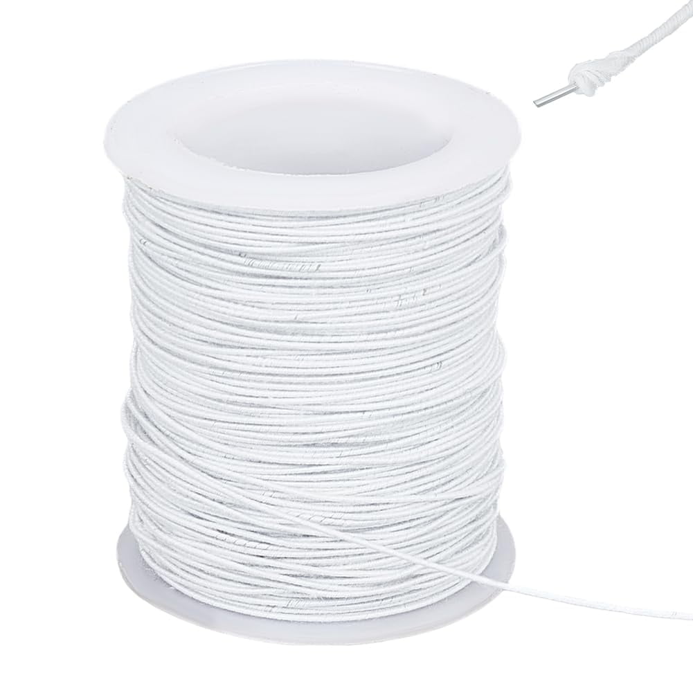 50 Yards/45.7m White Wire Cotton Covered Cloth Covered Stem Floral Wire ...