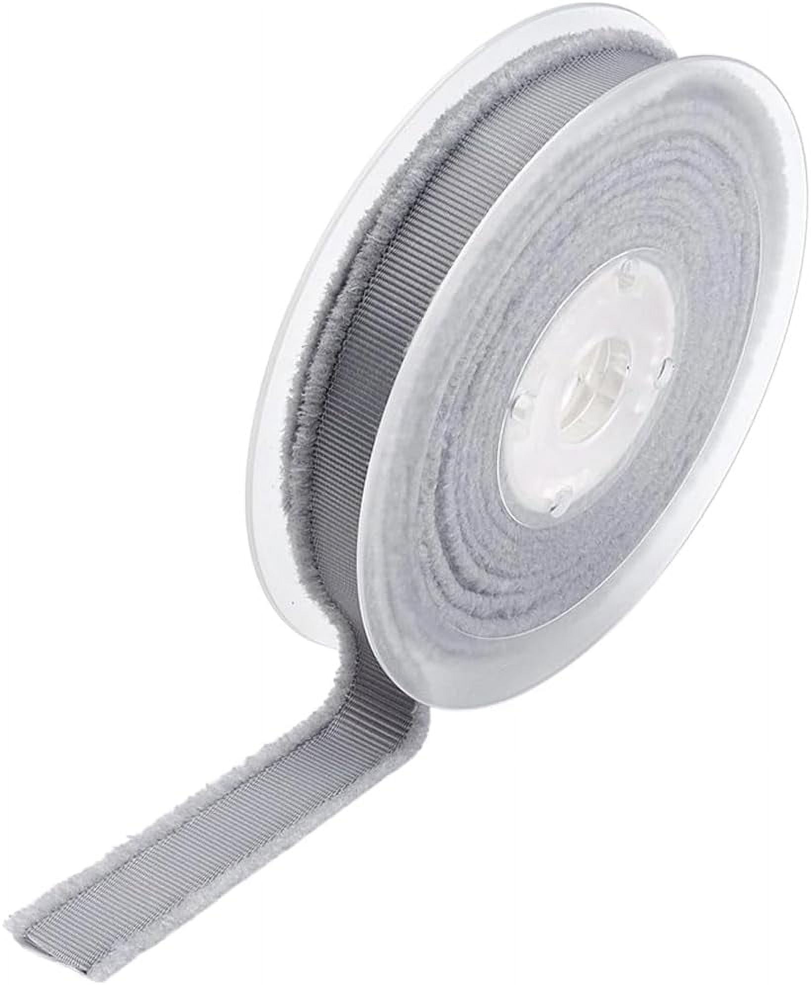 50 Yards 5/8 Inch Fringe Edge Ribbon Gray Tassel Grosgrain Ribbon Soild ...