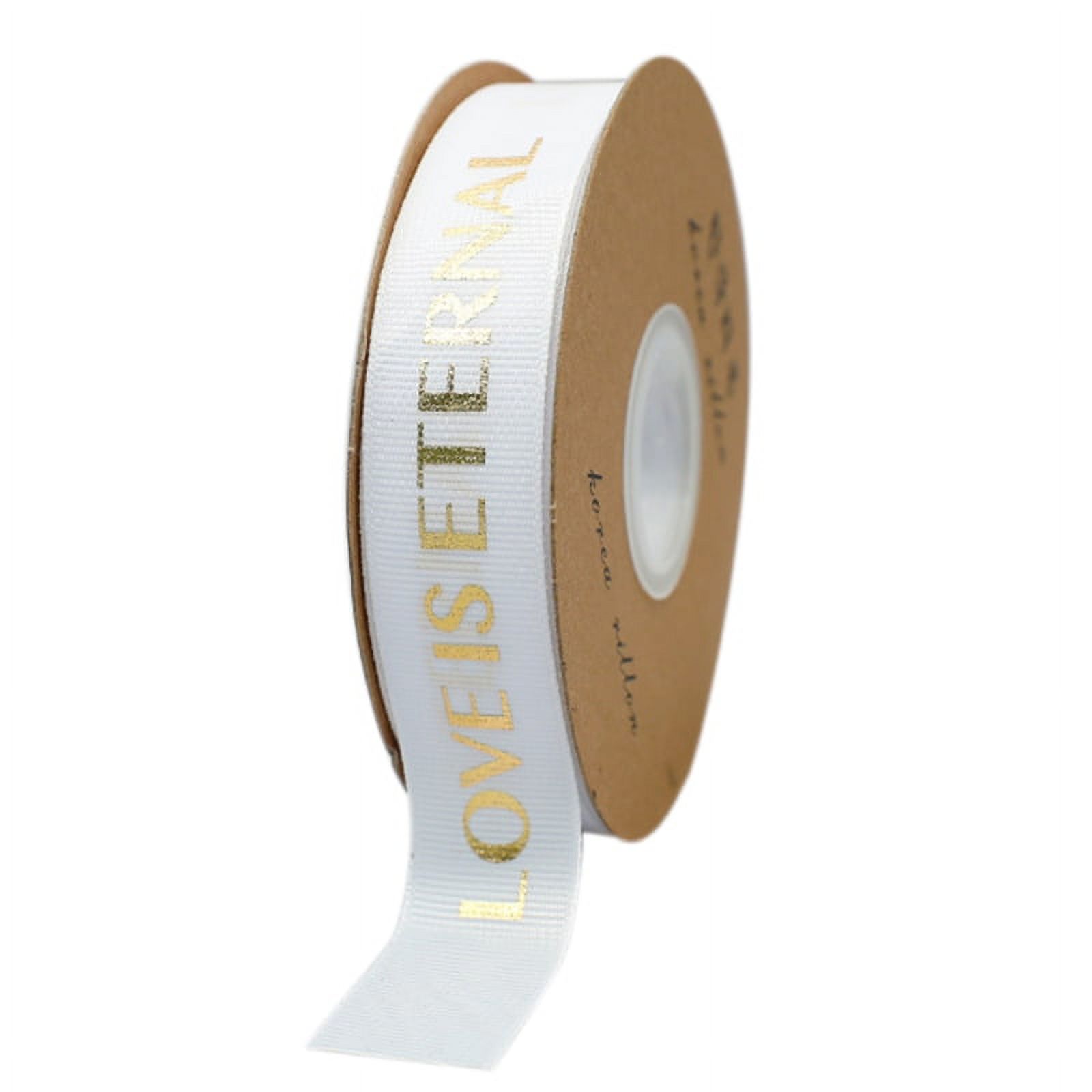 50 Yards Bronzing Threaded Ribbons Roll 0.98 in Width Valentine Ribbon ...