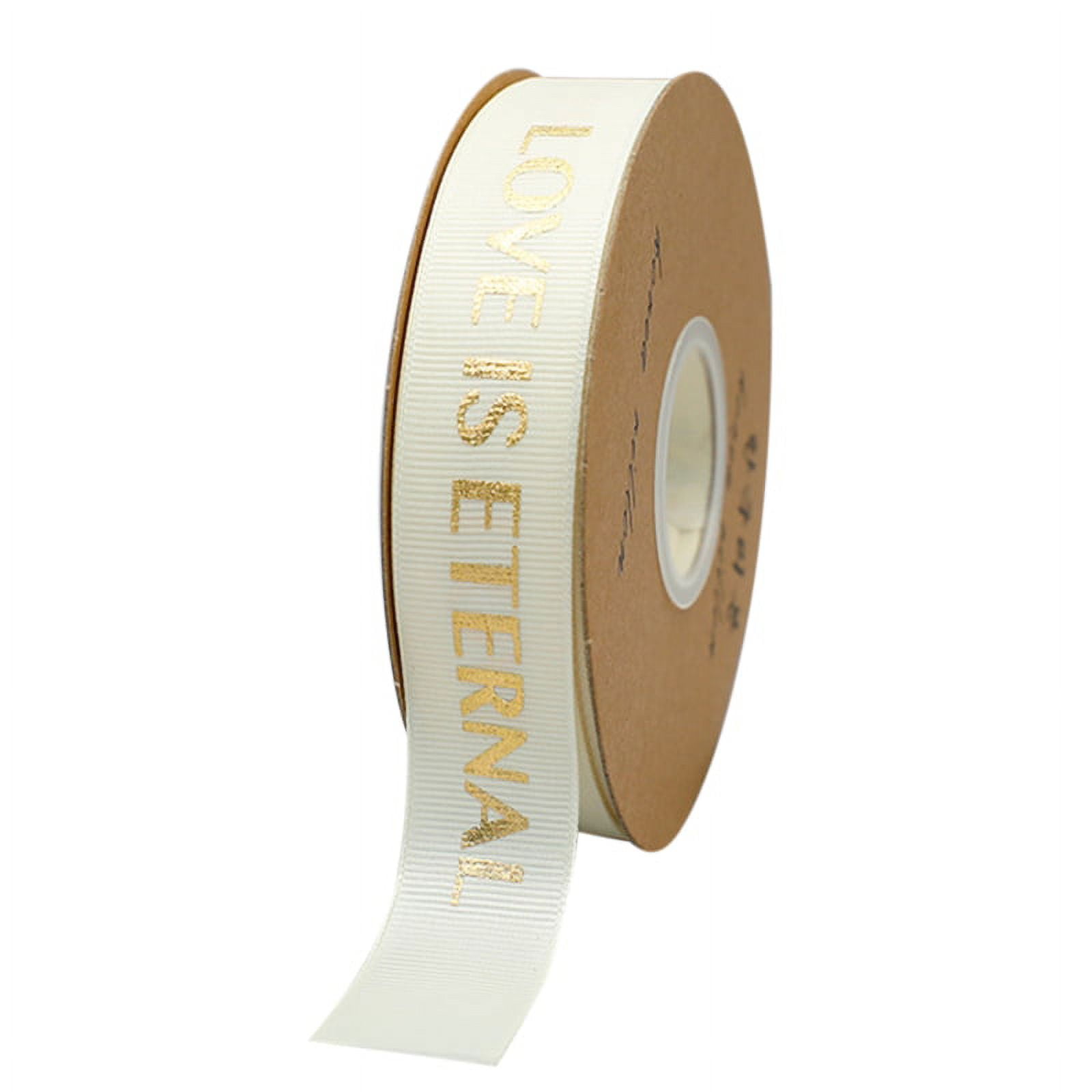 50 Yards Bronzing Threaded Ribbons Roll 0.98 in Width Valentine Ribbon ...