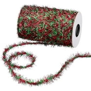 1.7 FT Christmas Thanksgiving Tinsel Garland,Maple Leaf Metallic Twist ...