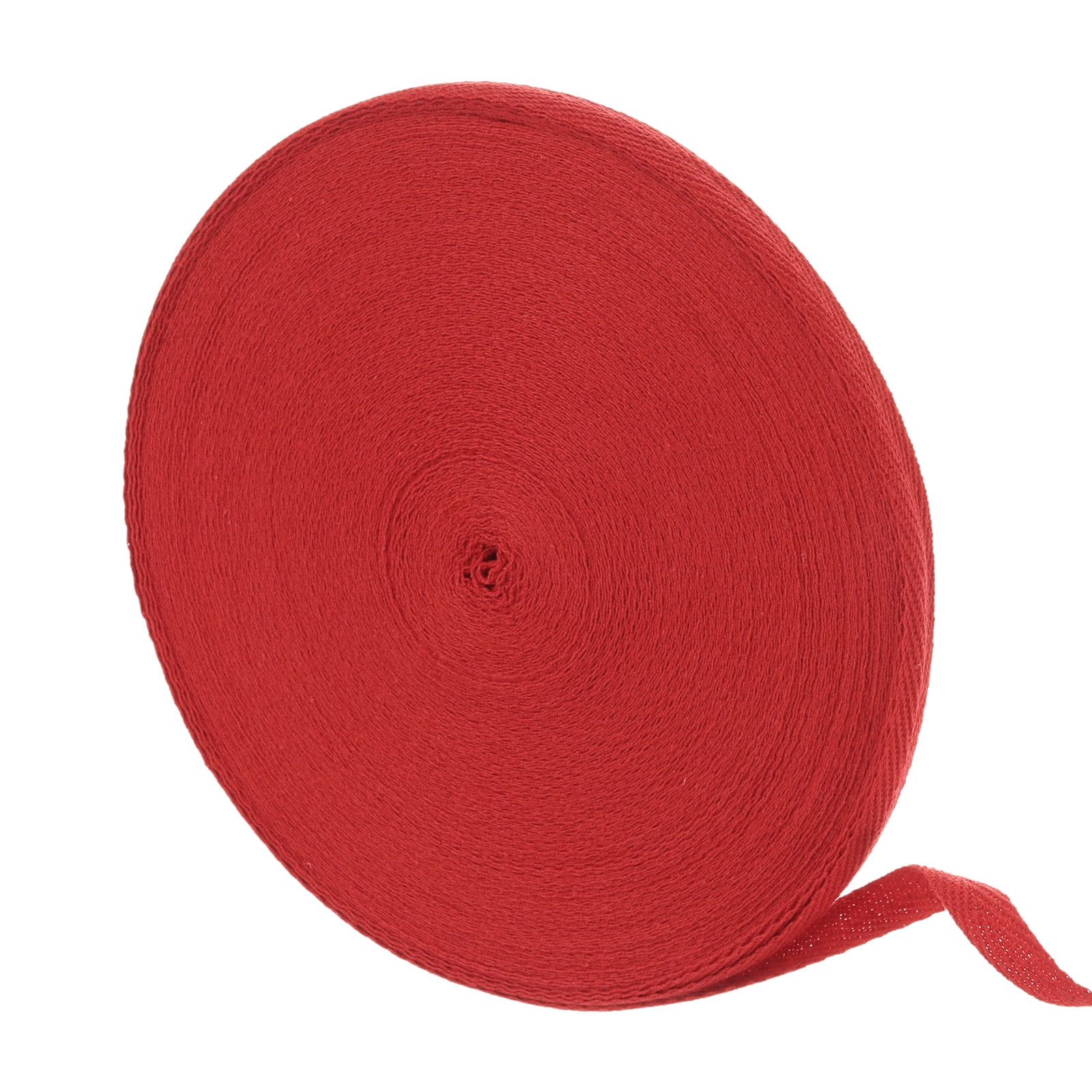 50 Yards Cotton Twill Tape, 10mm Herringbone Webbing Ribbon Bias Binding Tapes Bright Red ...