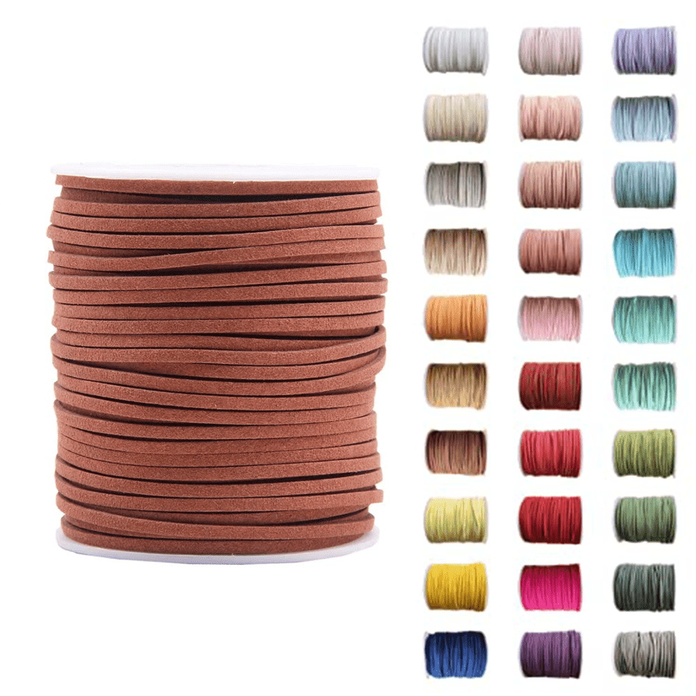 50 Yards Faux Suede Cord 2.5mm Suede Lace Faux Leather Cord, Microsuede ...