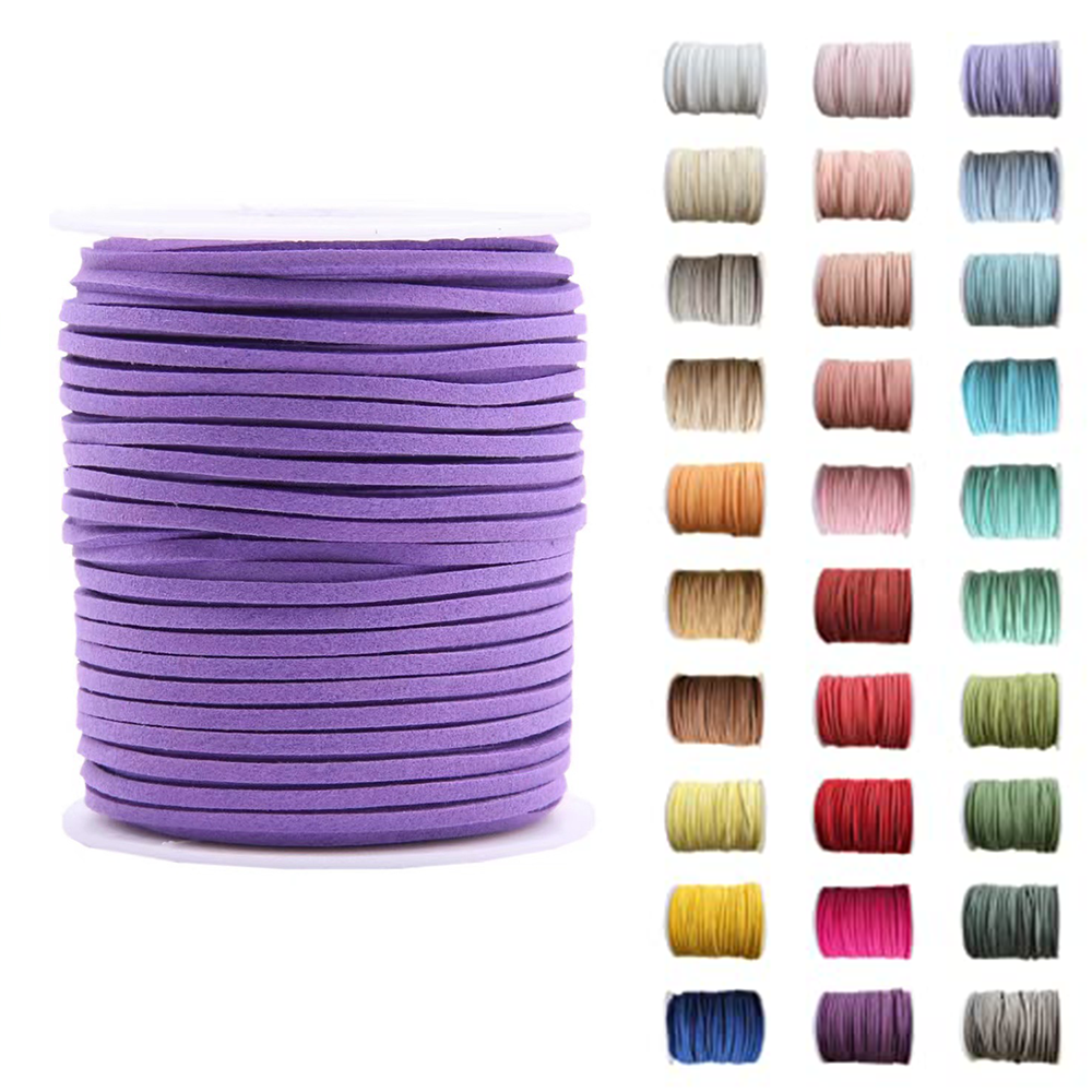 50 Yards Faux Suede Cord 2.5mm Suede Lace Faux Leather Cord, Microsuede ...