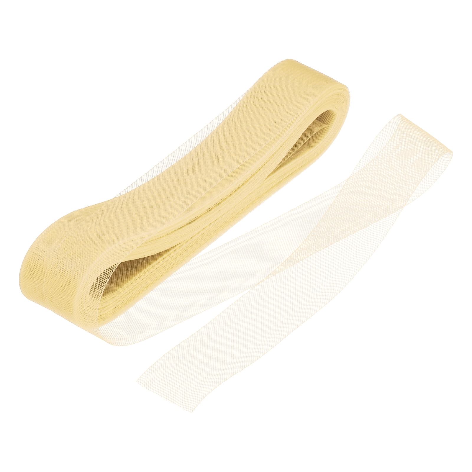 Uxcell 50 Yards Stiff Horsehair Braid 2 inch Wide Polyester Boning ...