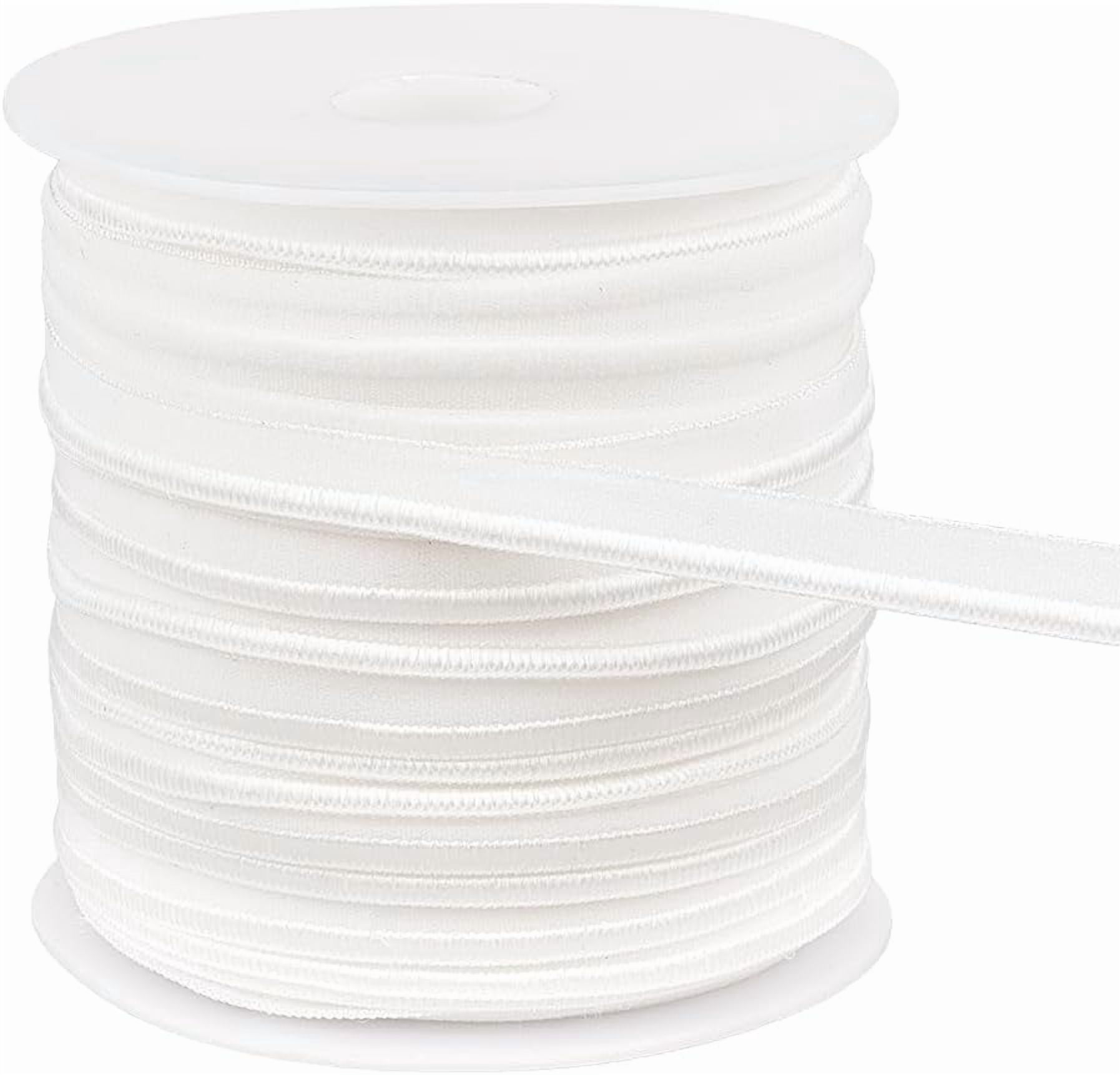 50 Yardsx0.35 Inch Piping Trim with Welting Cord White Elastic Piping ...