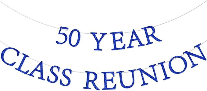 50 Year Class Reunion Banner, Blue 50th School Students Reunion ...