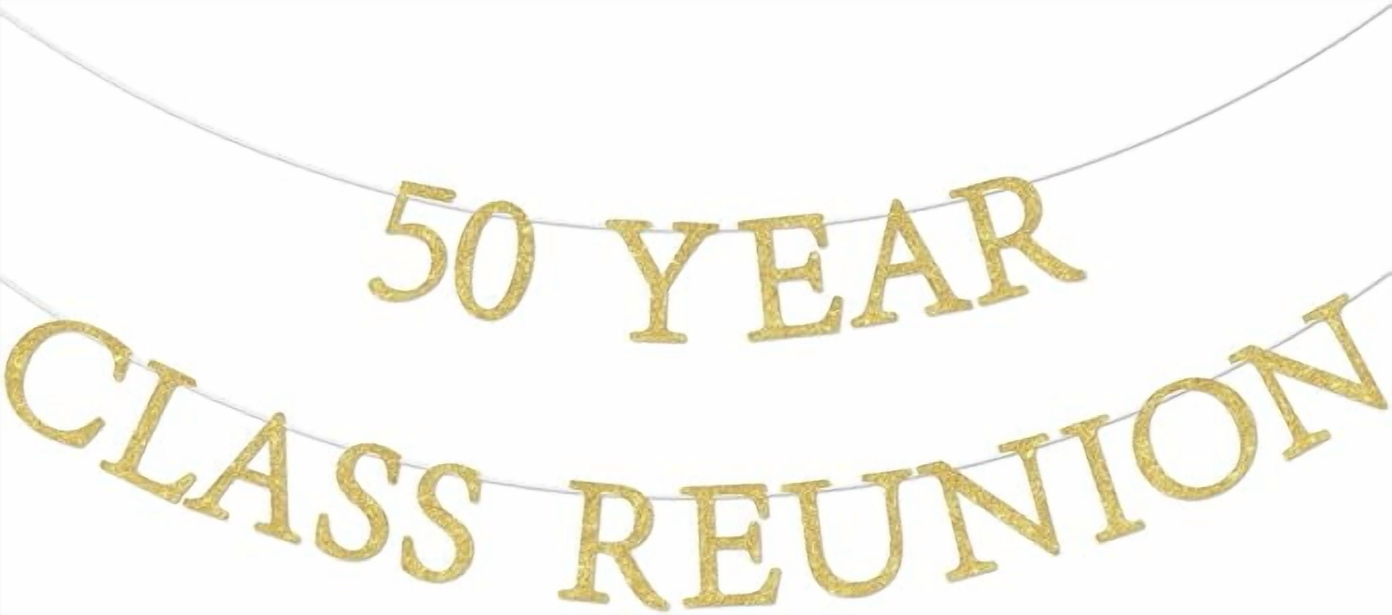 50 Year Class Reunion Banner, Gold 50th School Students Reunion ...