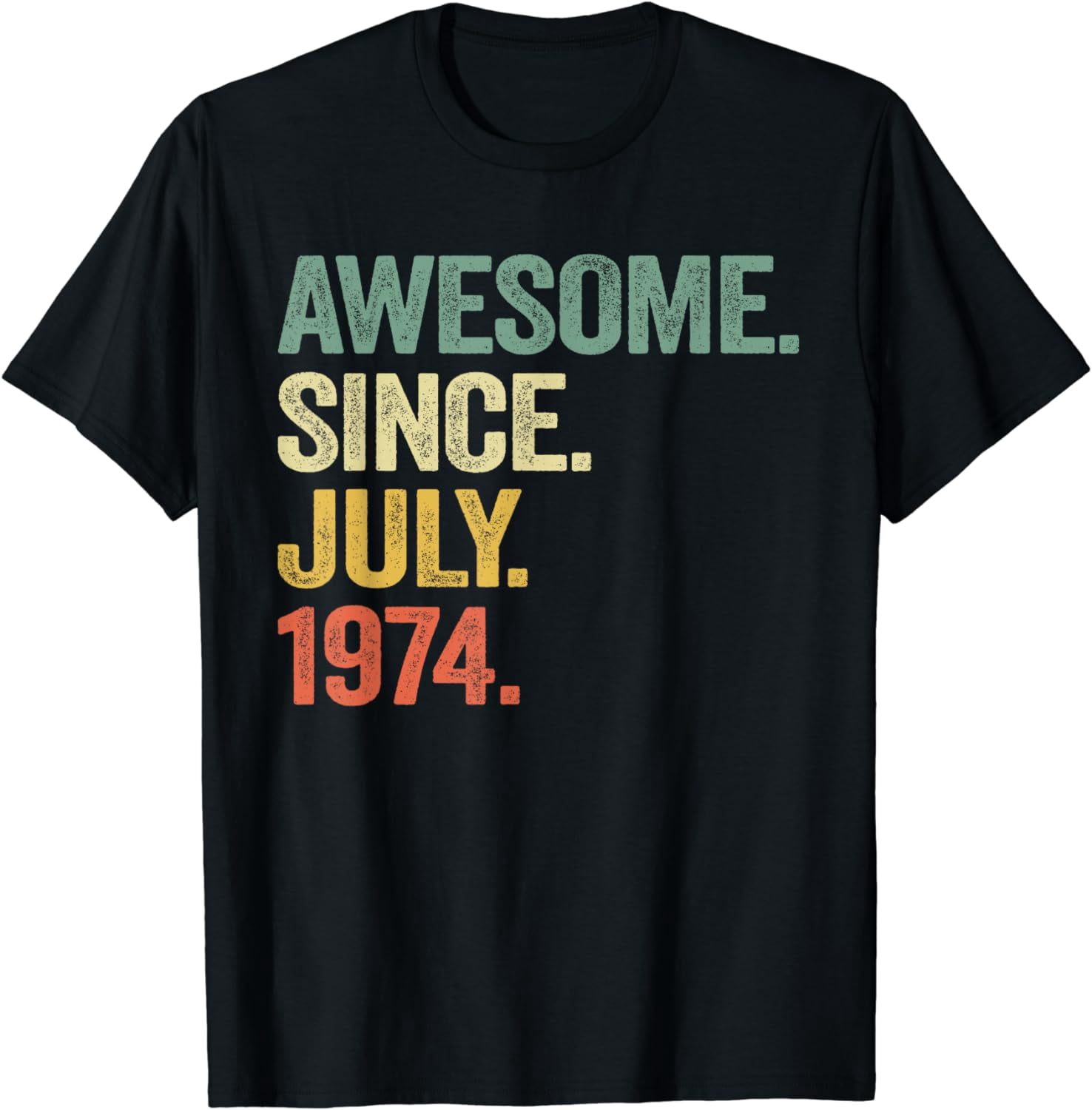 50 Year Old Gifts 50th Birthday Men Awesome Since July 1974 T-Shirt ...