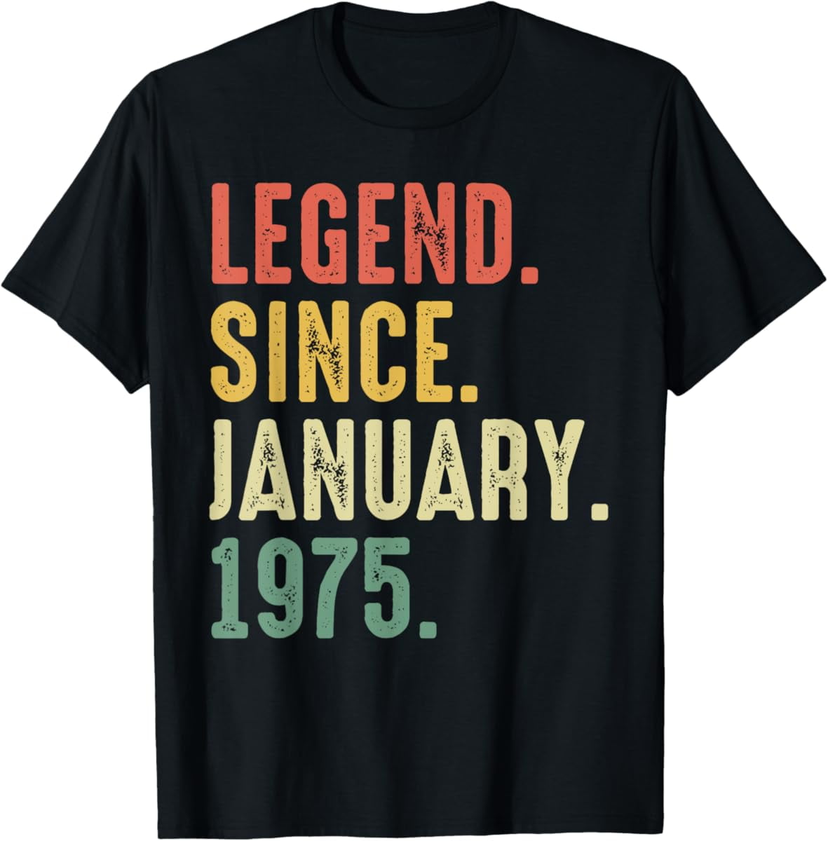 50 Year Old Gifts Legend January 1975 50th Birthday Men Dad T-Shirt ...