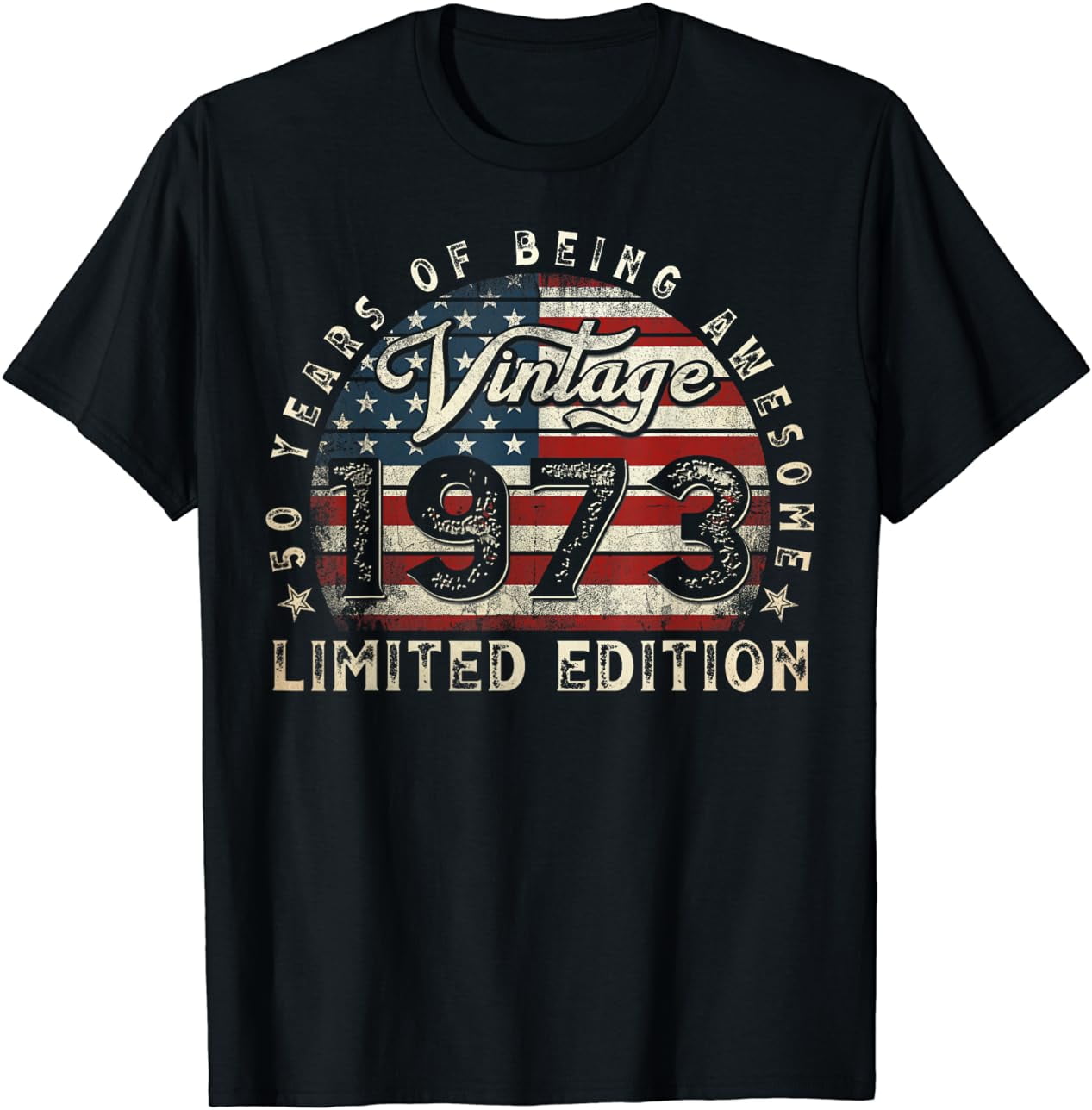 50 Year Old Gifts Vintage 1973 American Flag 50th Birthday T-Shirt ...