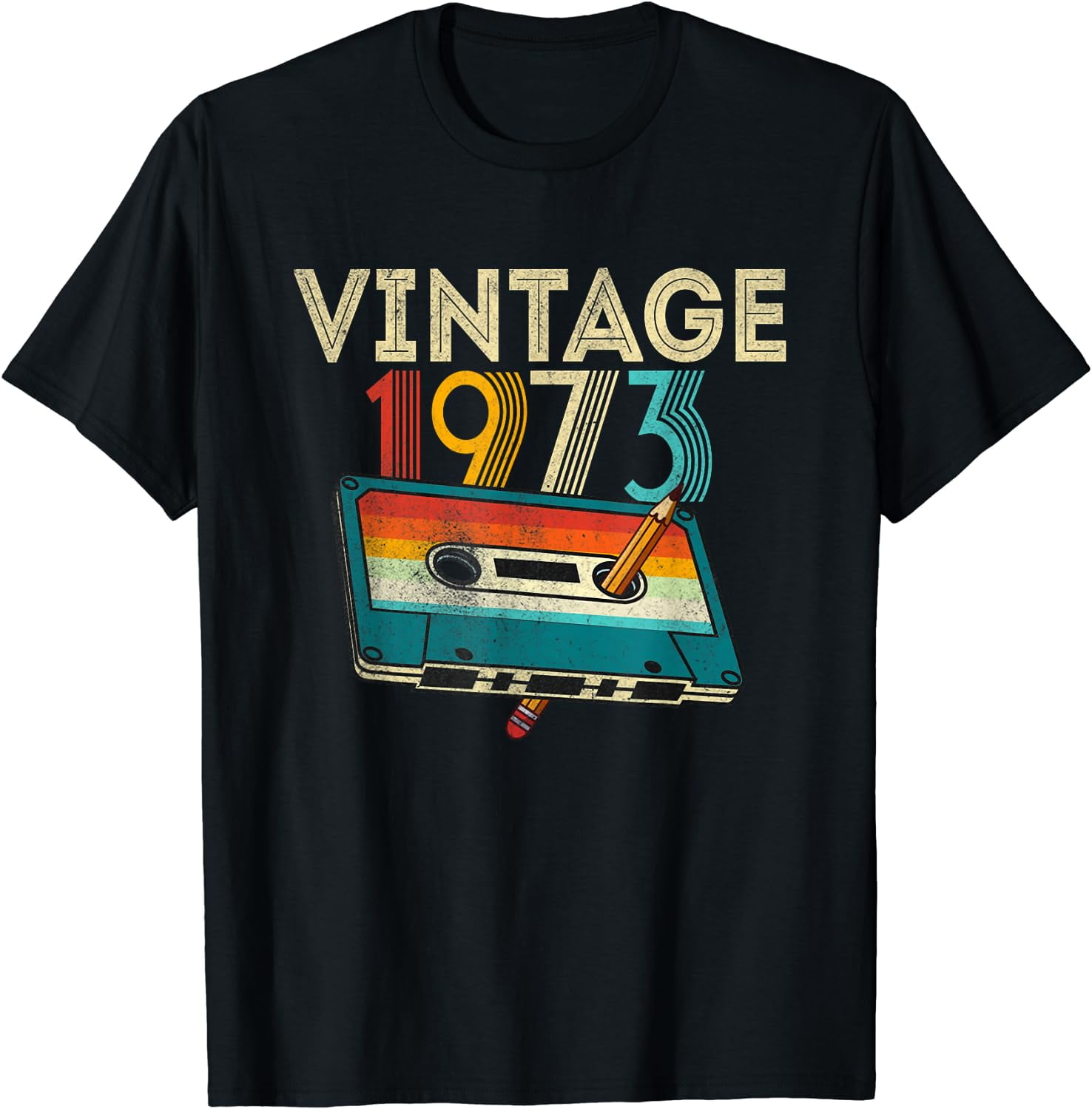 50 Year Old Gifts Vintage 1973 Cassette Tape 50th Birthday T-Shirt ...