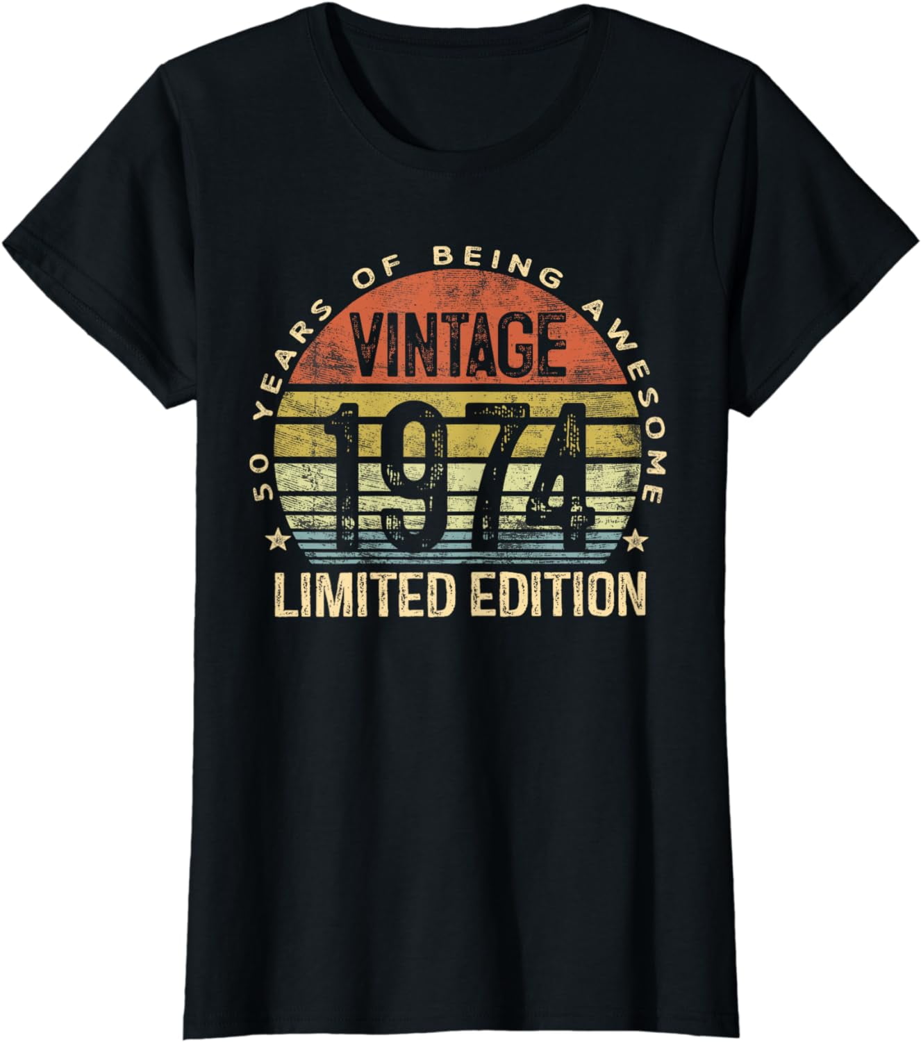 50 Year Old Gifts Vintage 1974 Limited Edition 50th Birthday T-Shirt ...