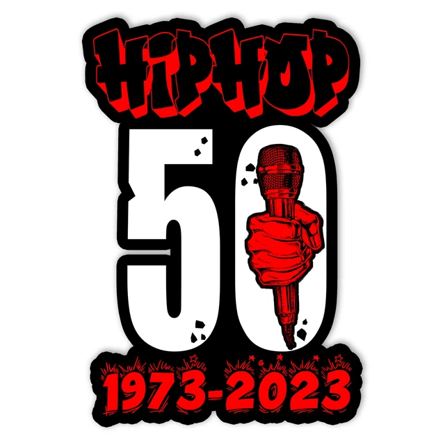50 Years Hip Hop Vinyl Retro 50Th Anniversary Of Rap Sticker Phone ...