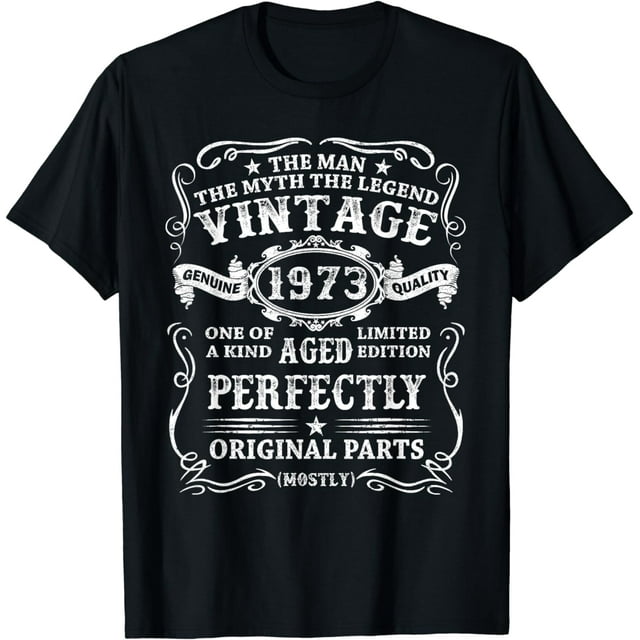 50 Years Old Gift Vintage 1973 Man Myth Legend 50th Birthday T-Shirt ...