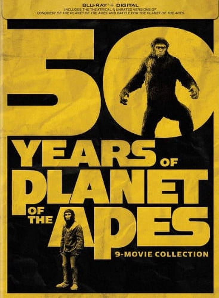 50 Years of Planet of the Apes 9-Movie Collection (Blu-ray + Blu-ray ...