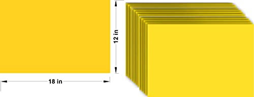 50 Yellow Sign Board 18x12 inch x 4 mm Corrugated Plastic Sign, Flute ...