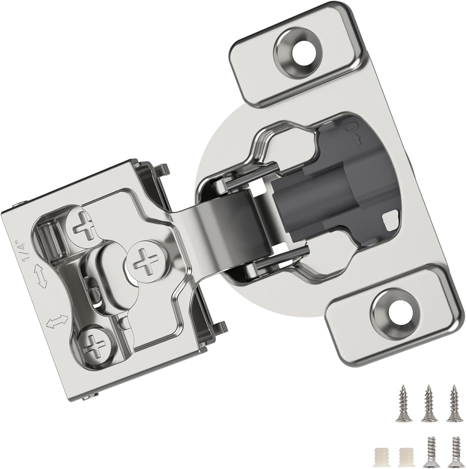 50 count 1/4" Small Overlay Concealed Frame Hinges, 105? Open Angle 4 ...