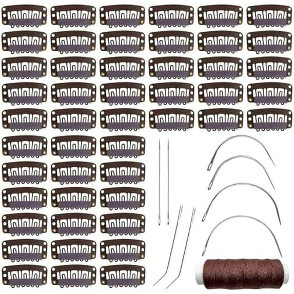 50 count 32mm Hairpieces Snap Clips U Shape Wig Clips for Hair ...