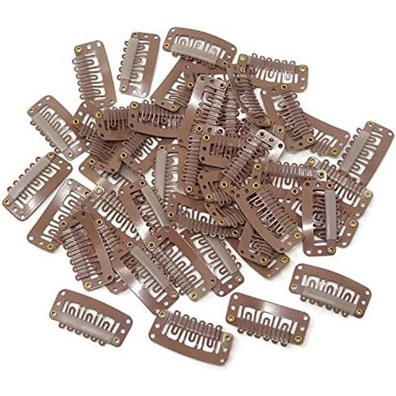 50 count 6- U-Shape Snap Clips for Hair Extensions - 3.3cm/1.3inch ...