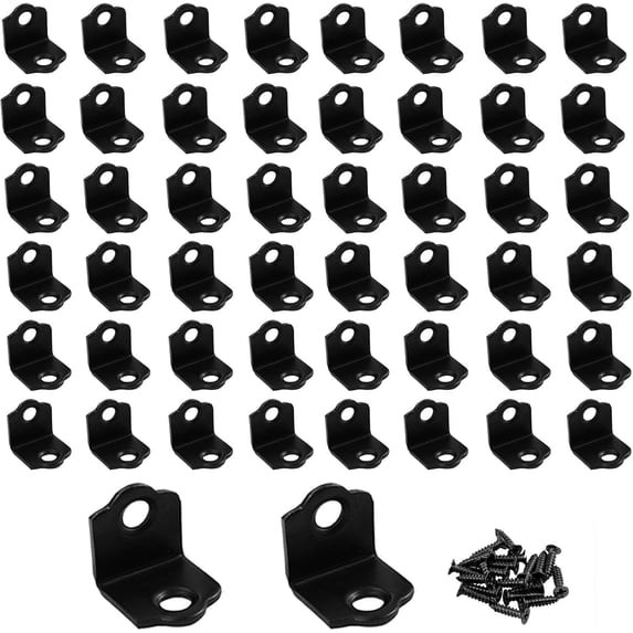 50 count 90 Corner Brace 0.75x0.75 Metal L Bracket Heavy Duty Corner ...