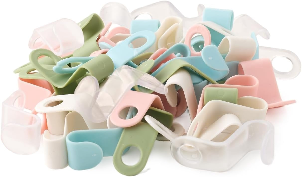 50 count Closet Hanger Connector Hooks Space Saving Clothes Hanger ...